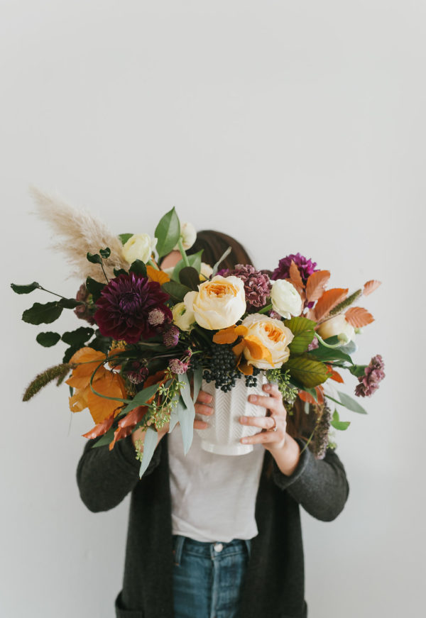 A DIY Fall Floral Arrangement with all the Deep Colors we Love – Beijos ...