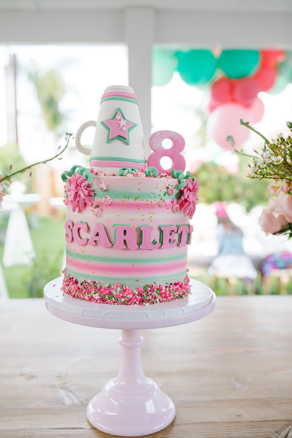 Jump & Cheer! It's Scarlett's Adorable 8th Birthday Art & Cheerleading ...